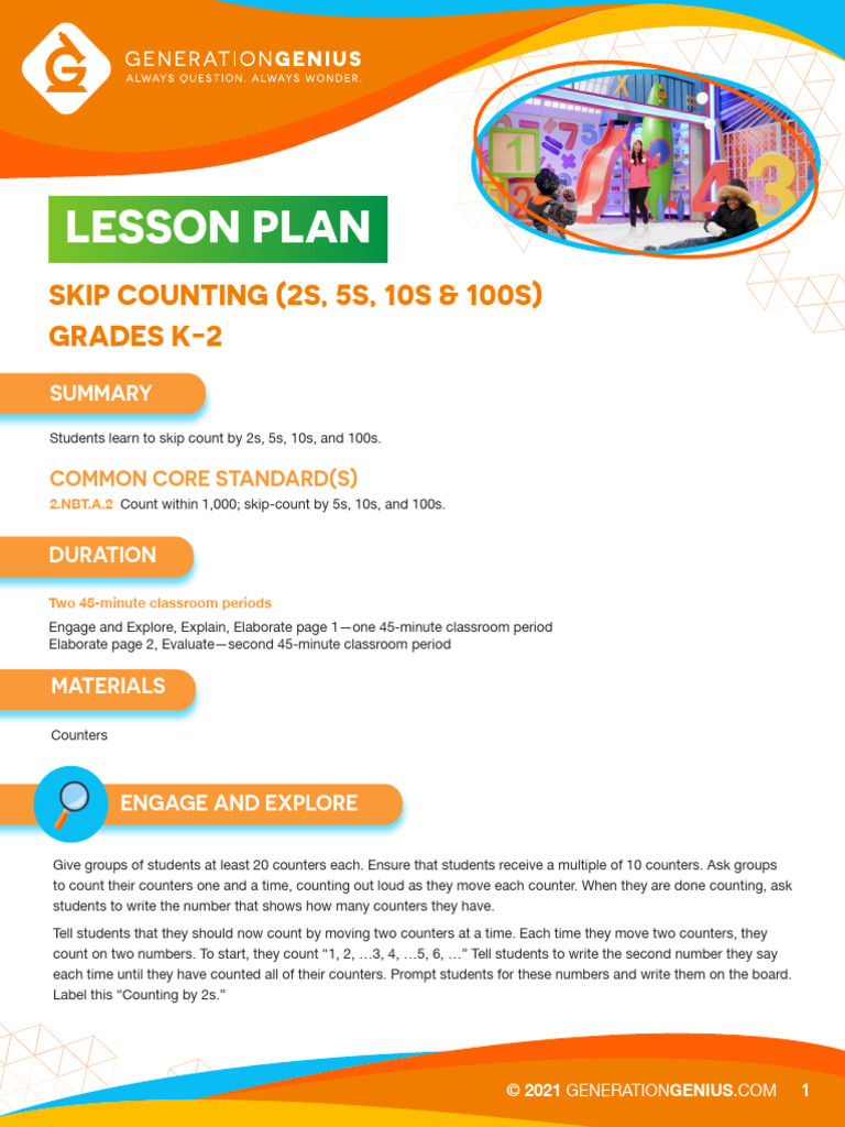 GG_Skip-Counting-2s-5s-10s-100s_LP | PDF | Behavior Modification | Pedagogy