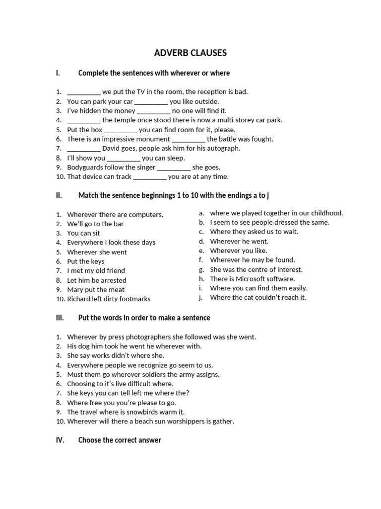 BT ADVERB CLAUSES | PDF