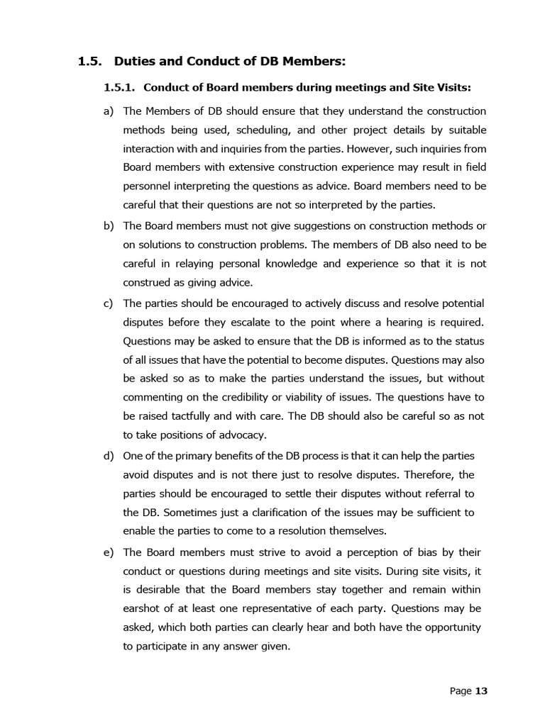 Relevant Extracts From DAB SOP | PDF | Conflict Of Interest