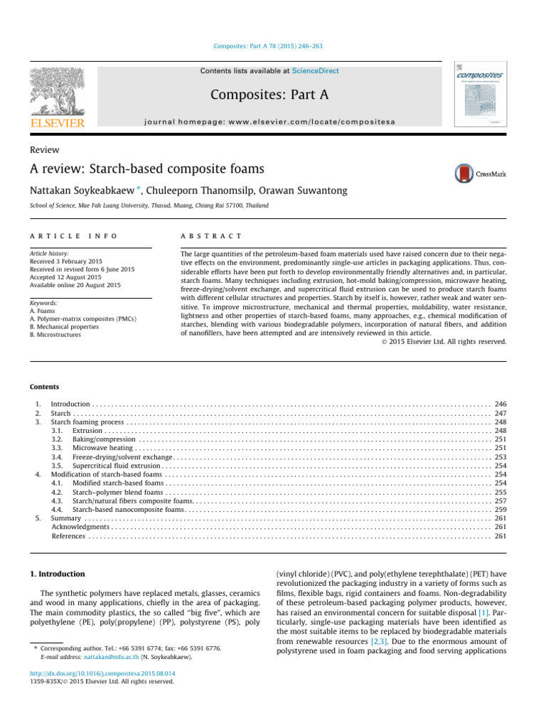 5-Starch-based composite foams (1) | PDF | Starch | Polyethylene