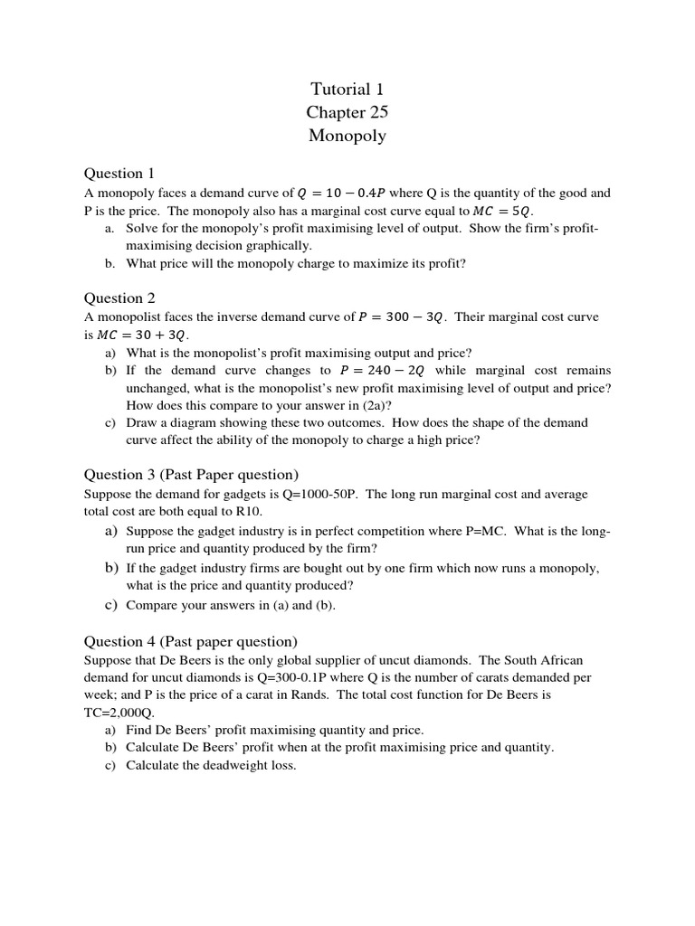 Tutorial 1 Chapter 25 | PDF