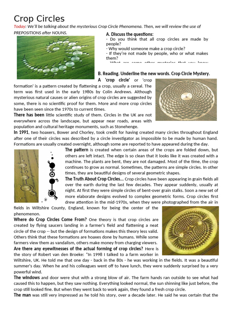 Crop Circles Class Handout | PDF