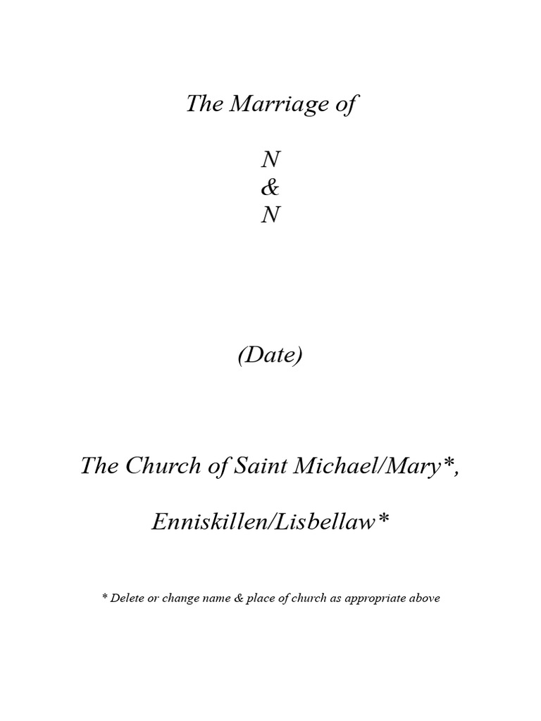 Wedding Mass Booklet PDF | PDF | Eucharist | Sacraments