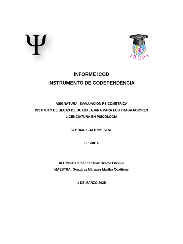 INFORME ICOD para Classroom | PDF