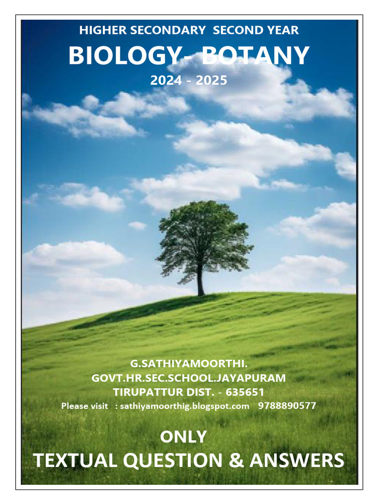 XII STD EM 24-25 BOOK BACK ONLY | PDF | Dominance (Genetics) | Genotype