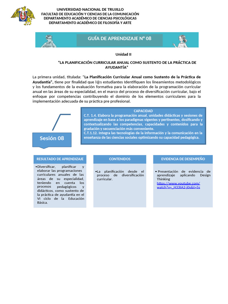 Guia de Aprendizaje 8-Practica | PDF | Plan de estudios | Aprendizaje