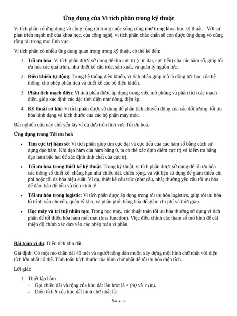 NG D NG C A Vi Tích Phân | PDF