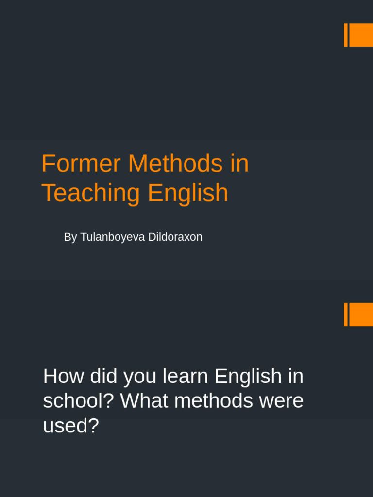 Traditional English Teaching Methods | PDF | Behavior Modification ...