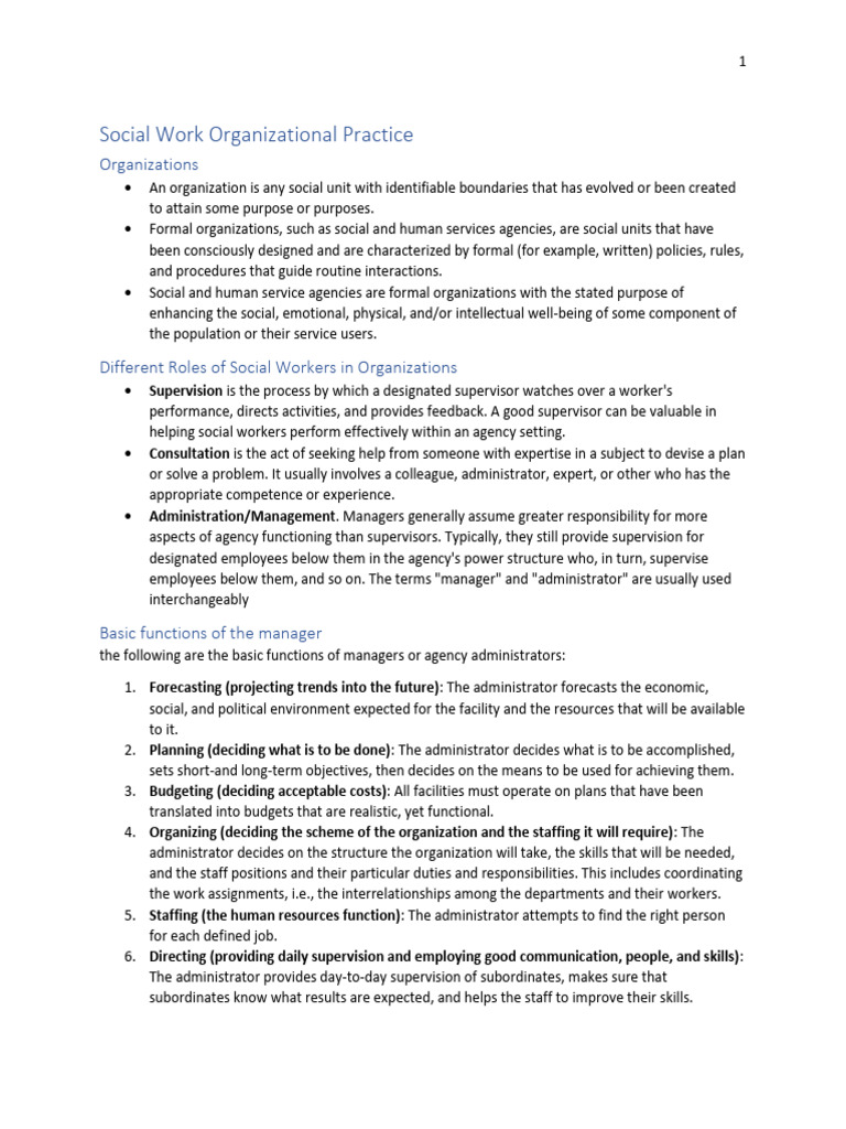 Unit 7, Organizational and Policy Practice - 241231 - 070526 | PDF ...