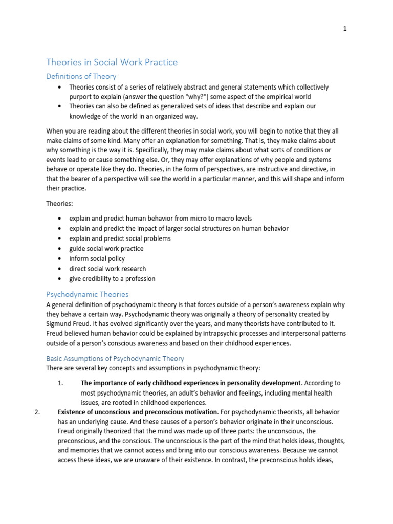 Unit 5 Social Work Theories - 241231 - 070352 | PDF | Cognitive ...