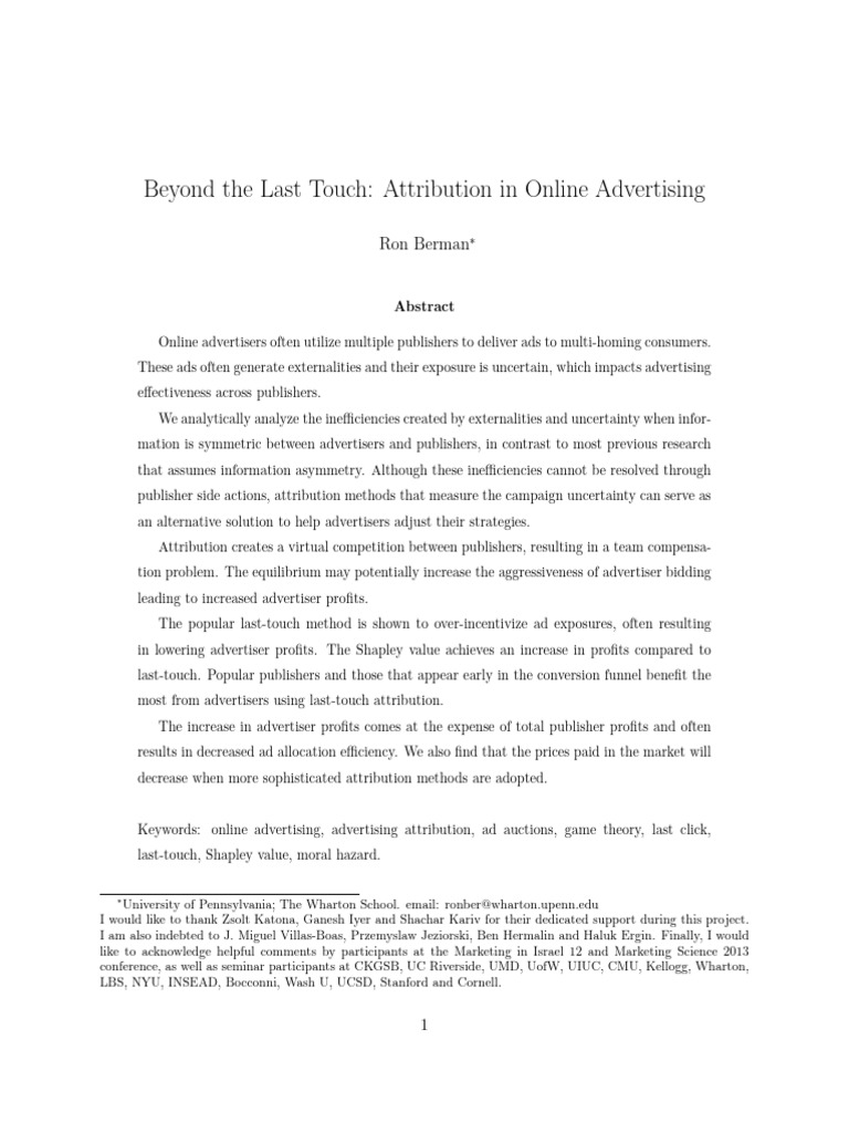 Attribution | PDF | Advertising | Auction