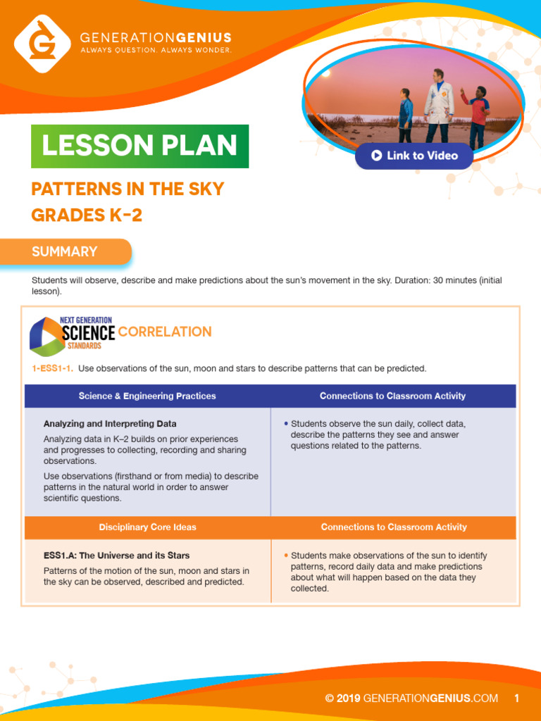 Sun Movement Observation Lesson Plan | PDF | Cognition | Science