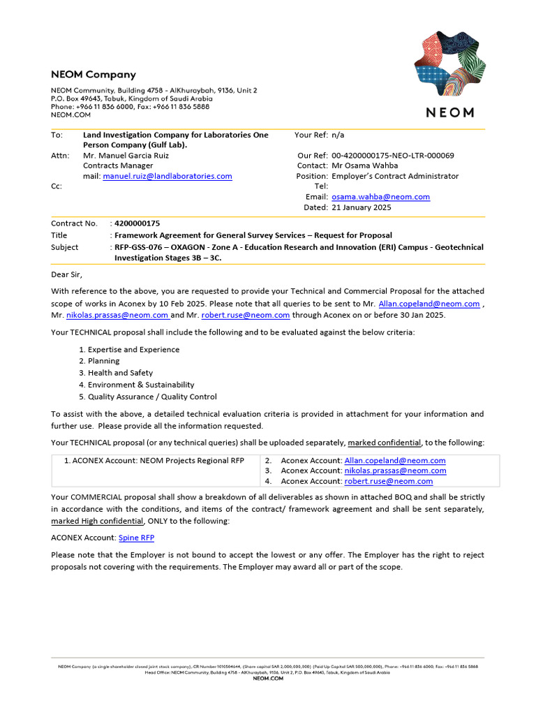Gulf Lab-RFP-GSS-076 | PDF | Borehole