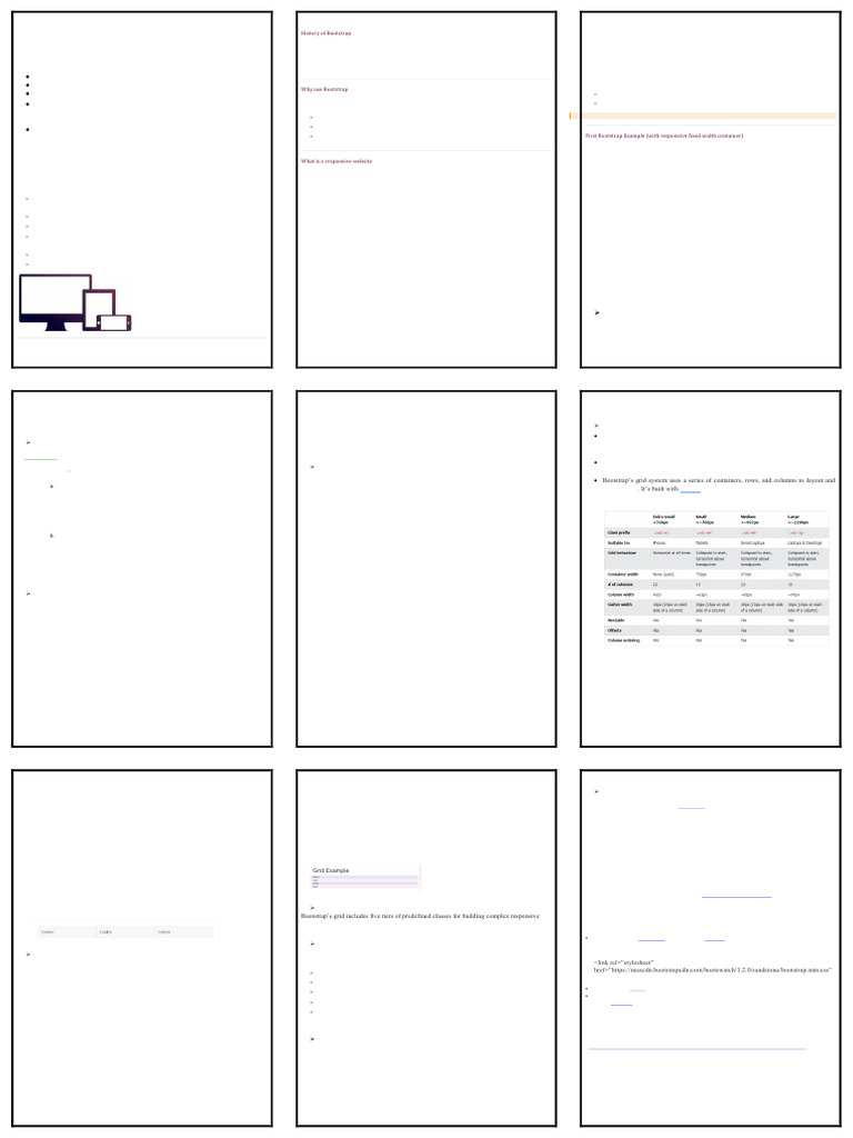Unit 5 (BCA 1) Bootstrap | PDF | Bootstrap (Front End Framework) | Internet