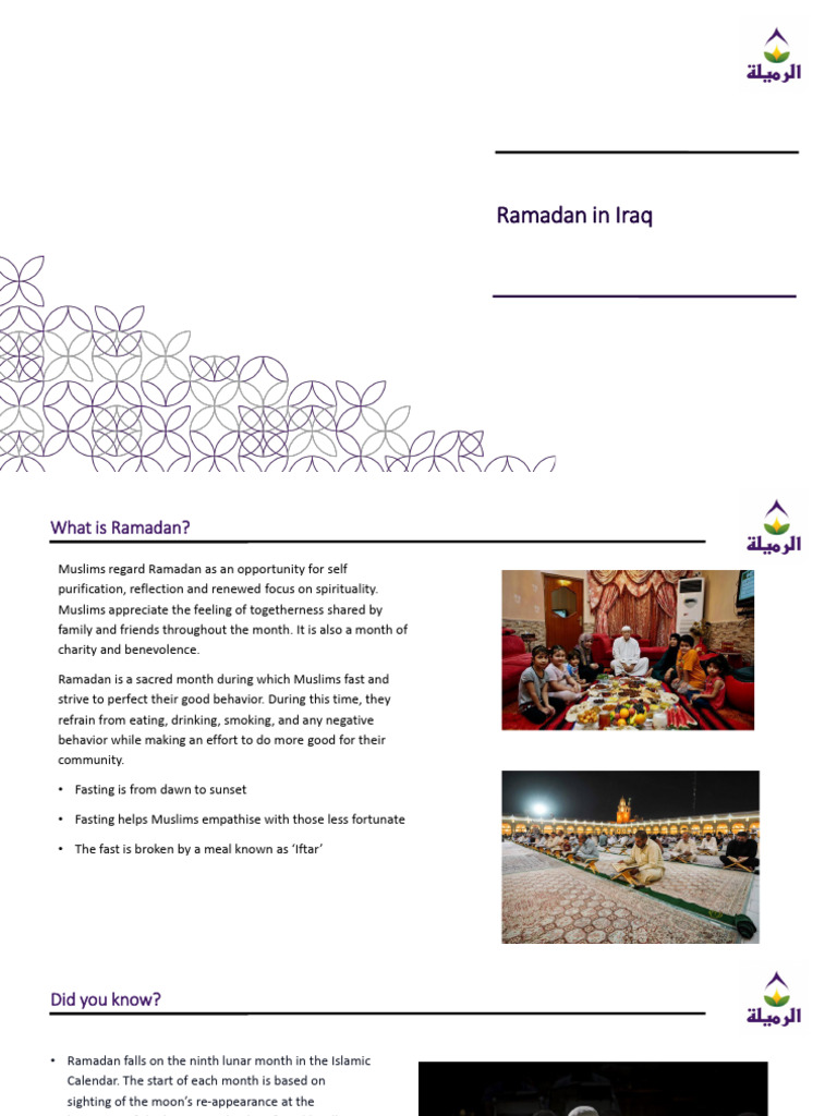 Ramadan Traditions and Practices in Iraq | PDF | Ramadan | Islamic Ethics