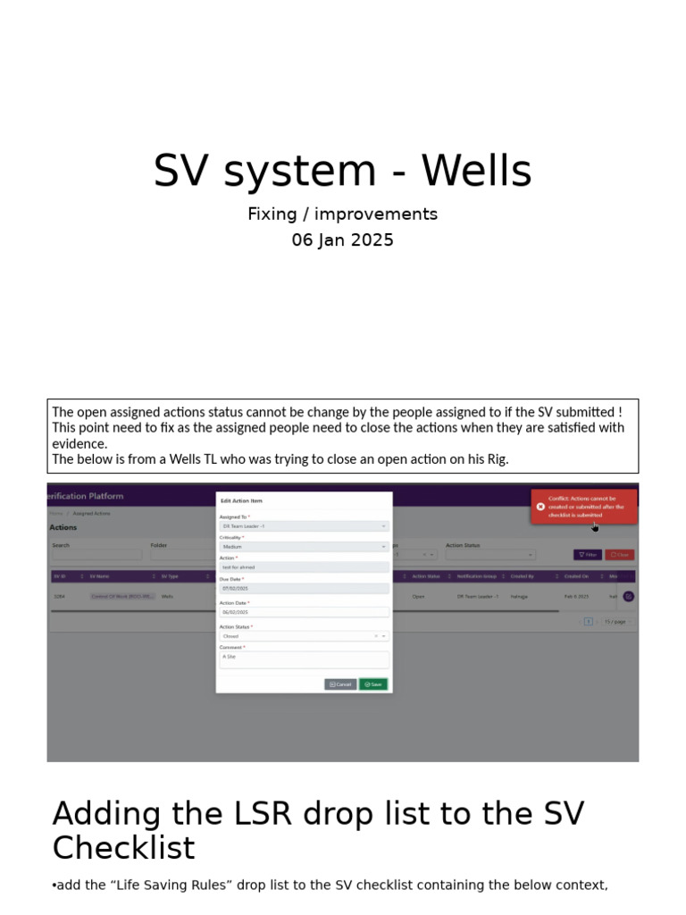 SV System Improvements for Wells | PDF | Computing