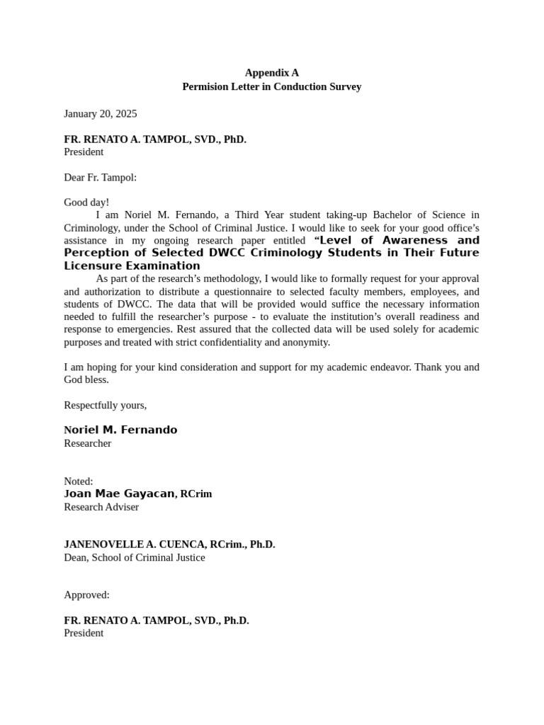 Letter for Questionnaire_Norii | PDF