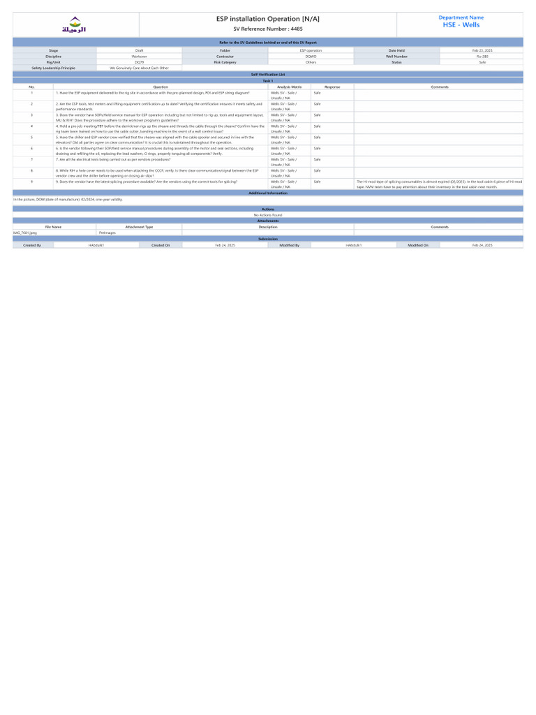 ESP Installation Operation (N - A) | PDF