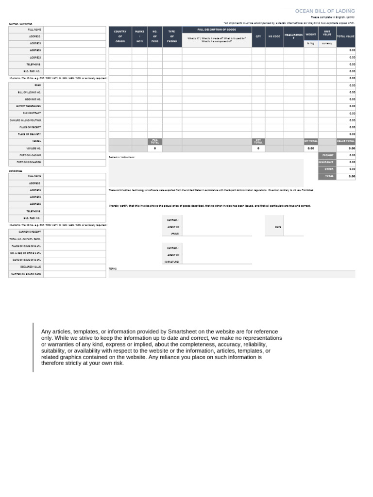 IC Ocean Bill of Lading 9235 | PDF | Bill Of Lading | Cargo