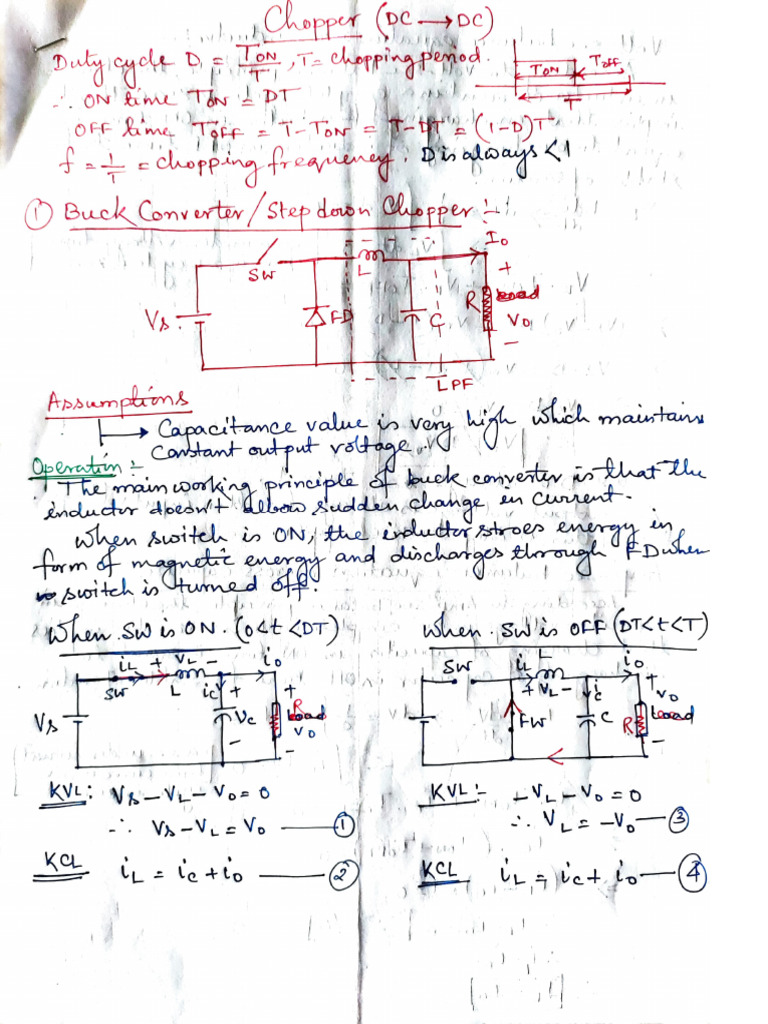 Chopper Buck Converter Principles | PDF