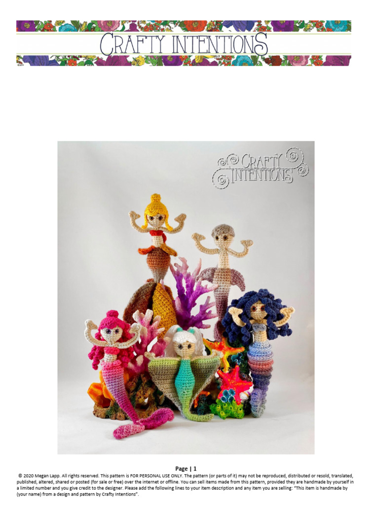 Crafty Intentions - Sirenas | PDF | Crochet | Yarn