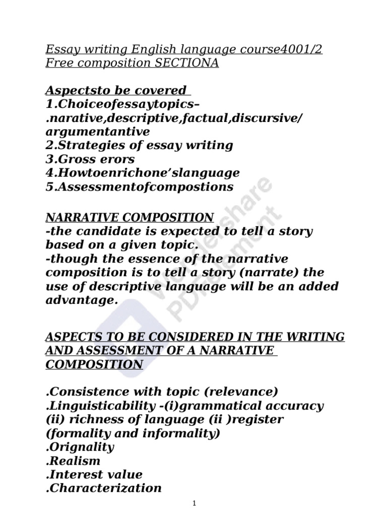 Composition Marking | PDF | Essays | English Language