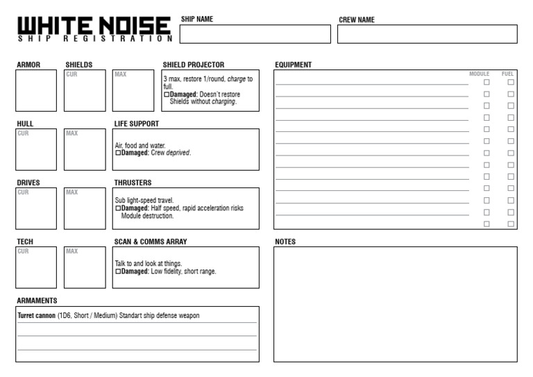 Meteor ShipSheet Print | PDF