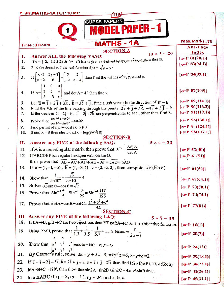 Maths-1a (Acc) (LBN) | PDF