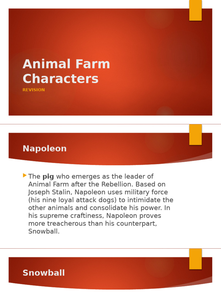 Key Characters in Animal Farm | PDF | Communism