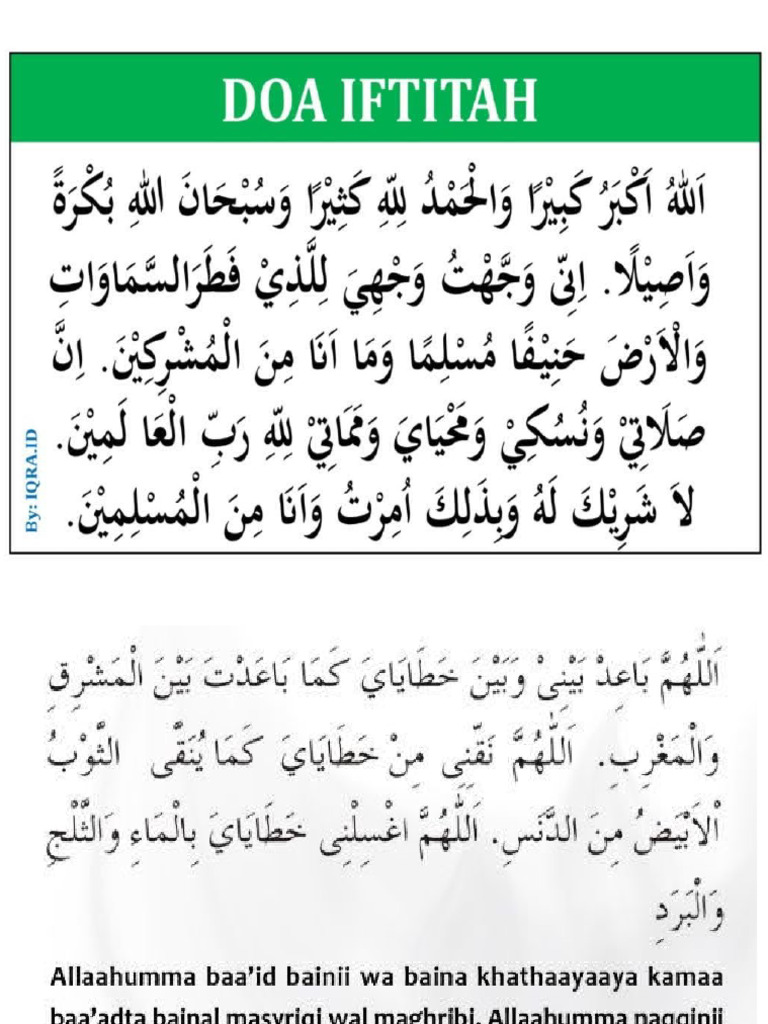 Doa Iftitah | PDF