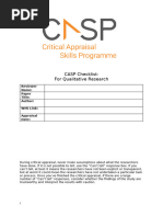 CASP Checklist for Cohort Studies | PDF | Cohort Study | Confounding