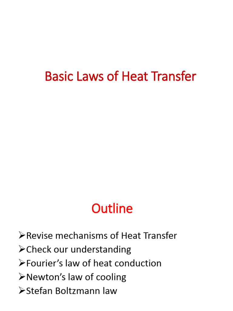 Basic Laws of Heat Transfer Explained | PDF | Heat Transfer | Thermal ...