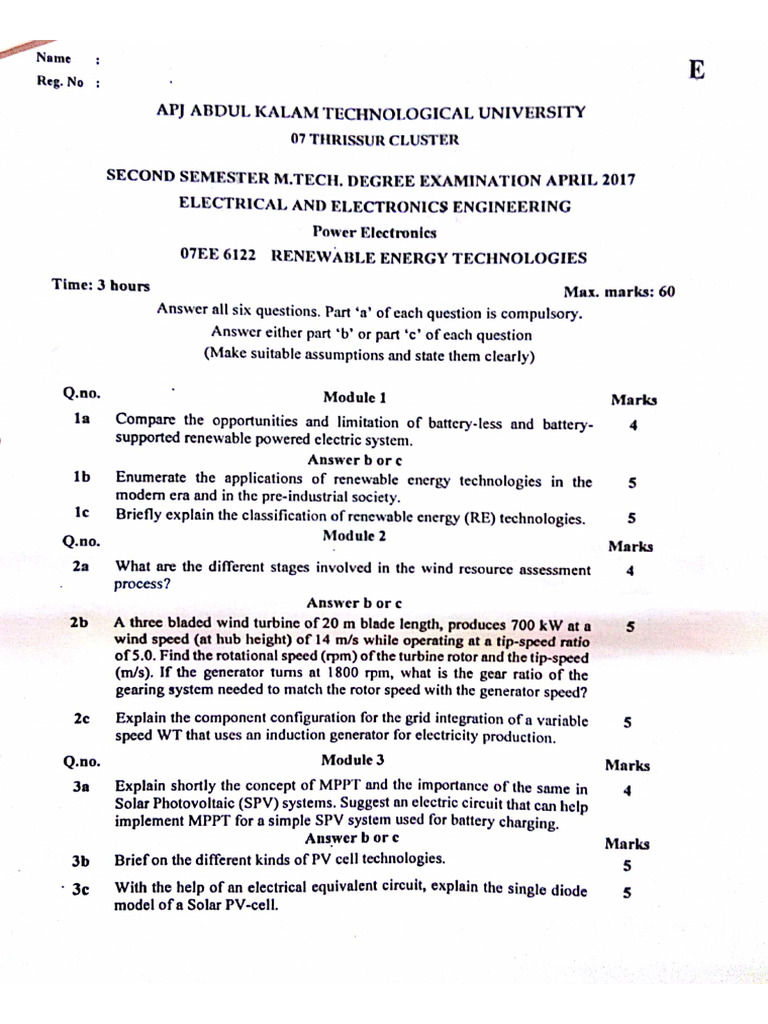 Renewable Energy Technologies | PDF