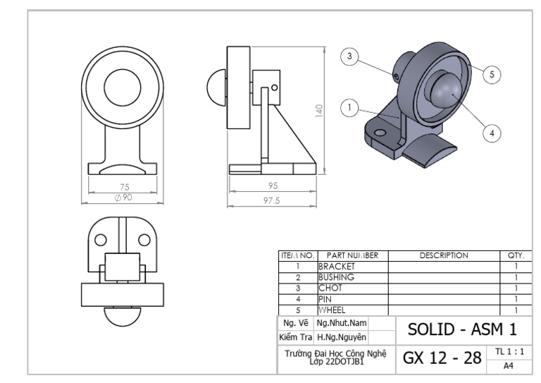 Bảng Vẽ ASM 1 | PDF