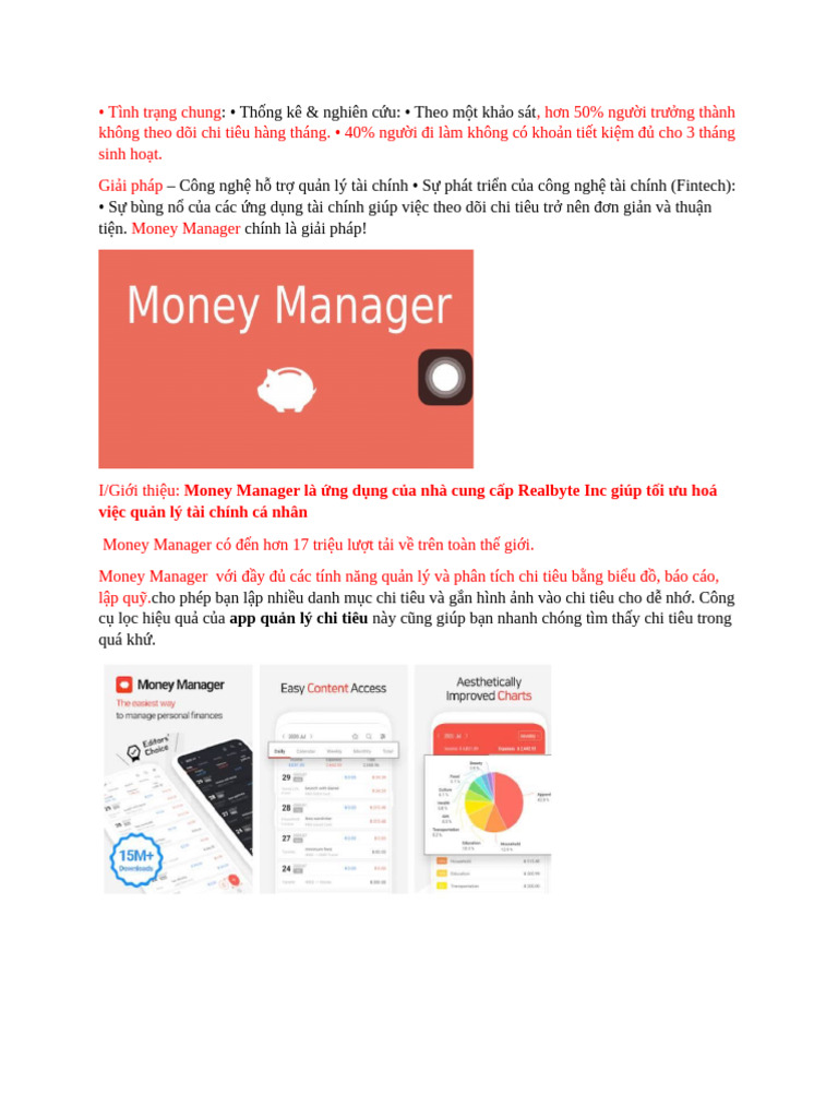 Money Manager là ứng dụng của nhà cung cấp Realbyte Inc giúp tối ưu hoá ...