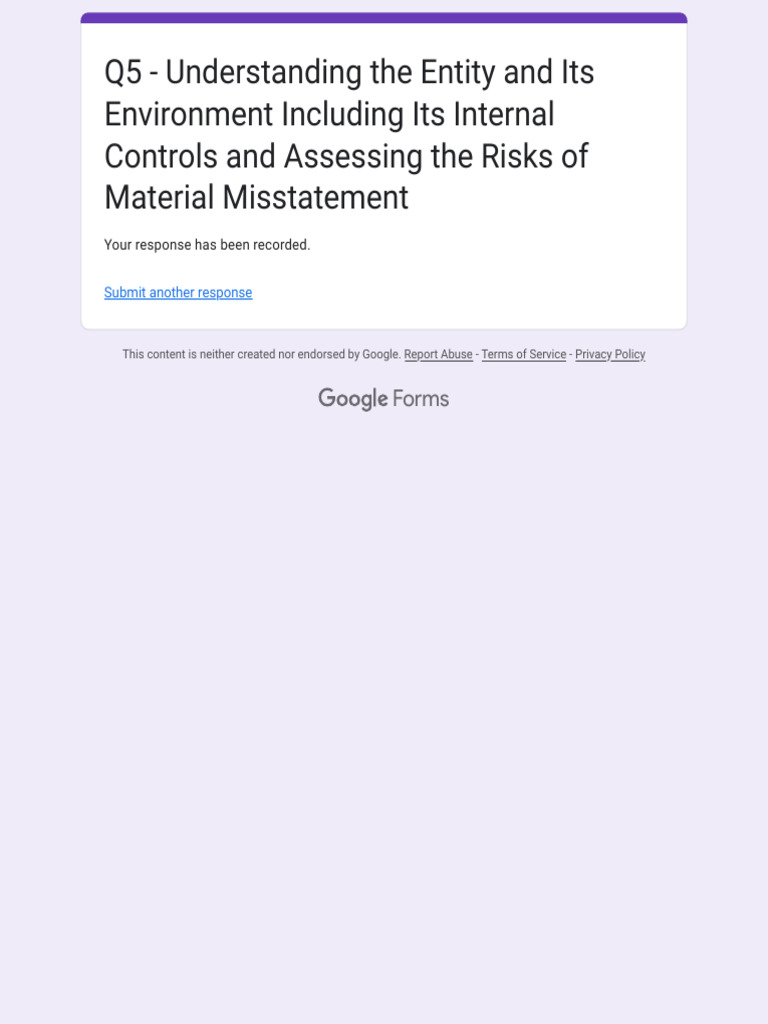 Understanding Entity Risks and Controls | PDF