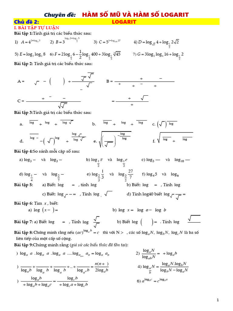 7.2. Logarit - de Bai | PDF