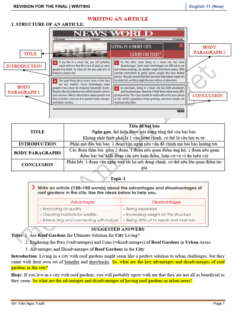 Eng11 Final Revision WRITING | PDF