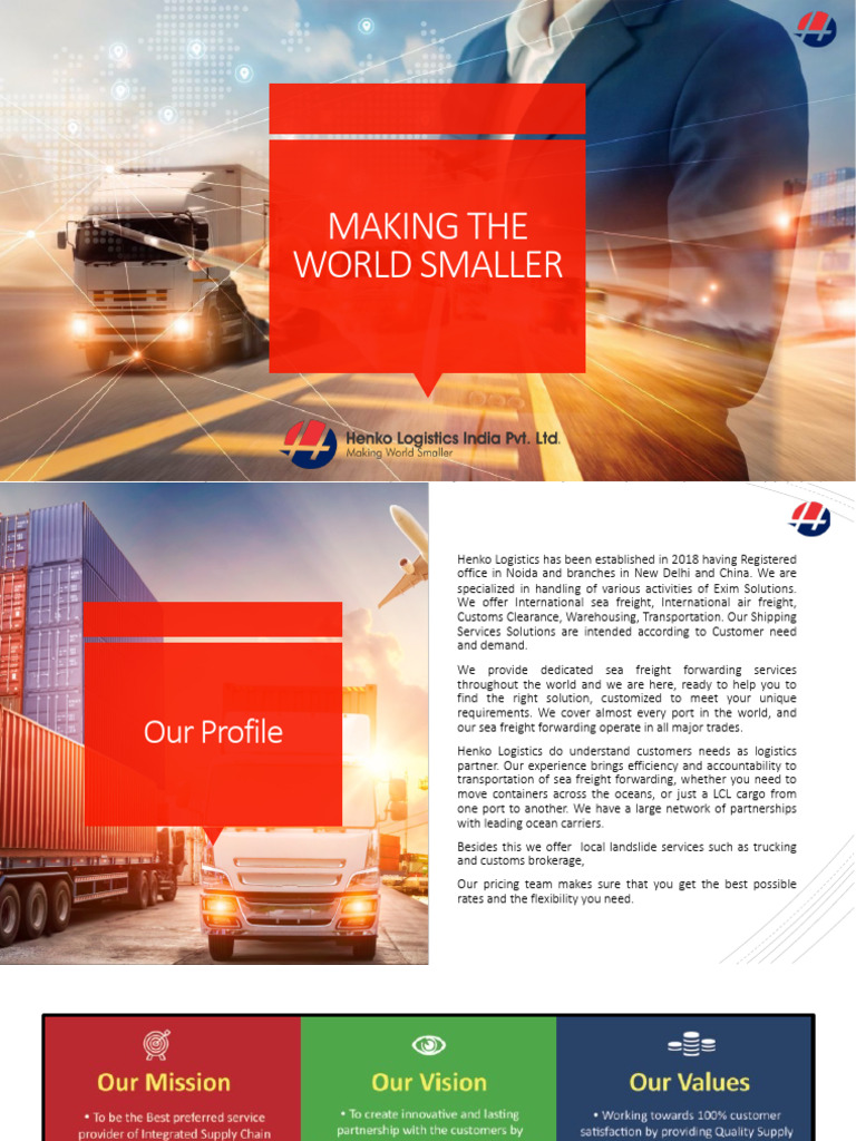 Henko Company Profile | PDF | Cargo | Logistics