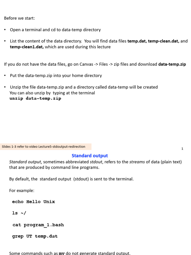Lecture5-stream+redirection | PDF | Software Engineering | Utility Software
