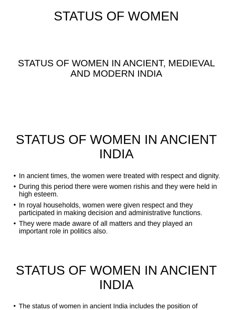 Status of Women in Ancient India | PDF | Vedas | Sita