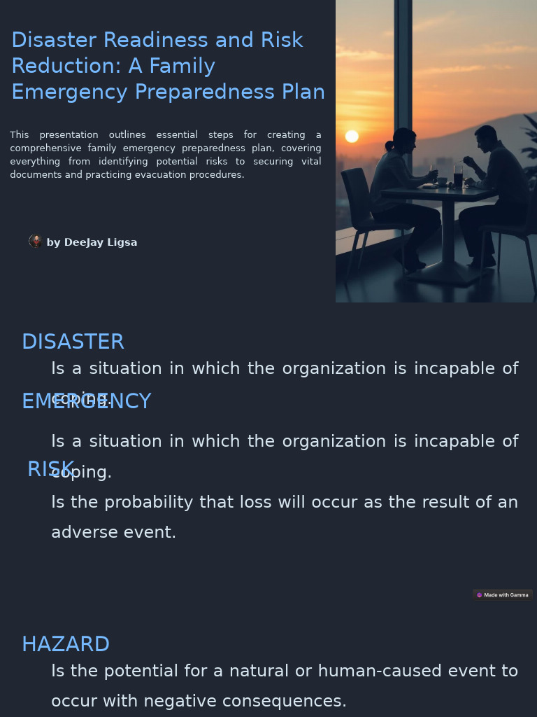 Family Emergency Preparedness Guide | PDF | Hazards | Natural Disasters