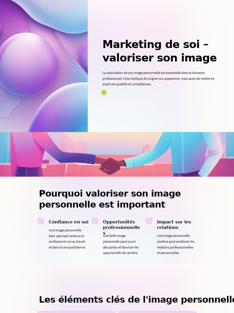 Valoriser son image professionnelle | PDF | Communication non verbale ...