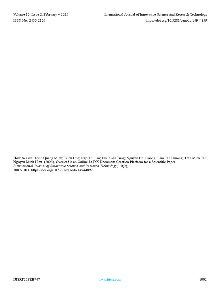 Overleaf Is An Online LaTeX Document Creation Platform For A Scientific ...