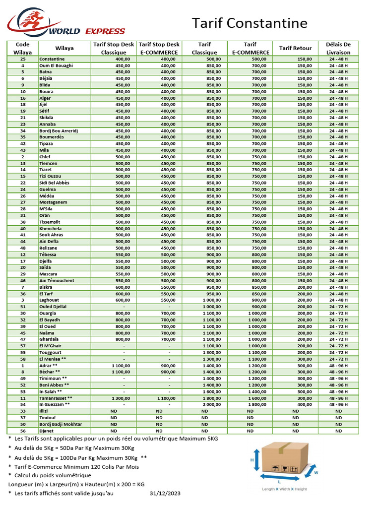 25 Tarif Constantine-1 | PDF