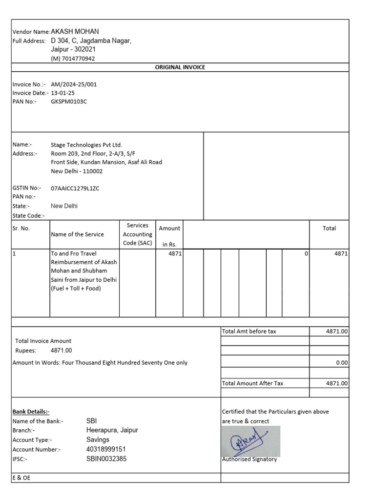 Akash Invoice | PDF