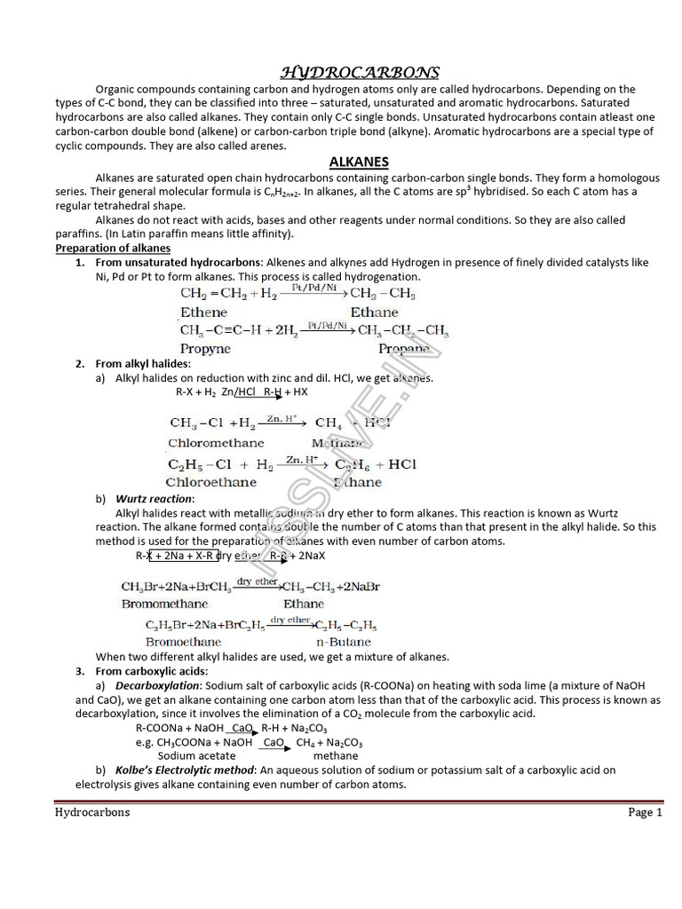 Understanding Hydrocarbons and Alkanes | PDF | Alkene | Isomer