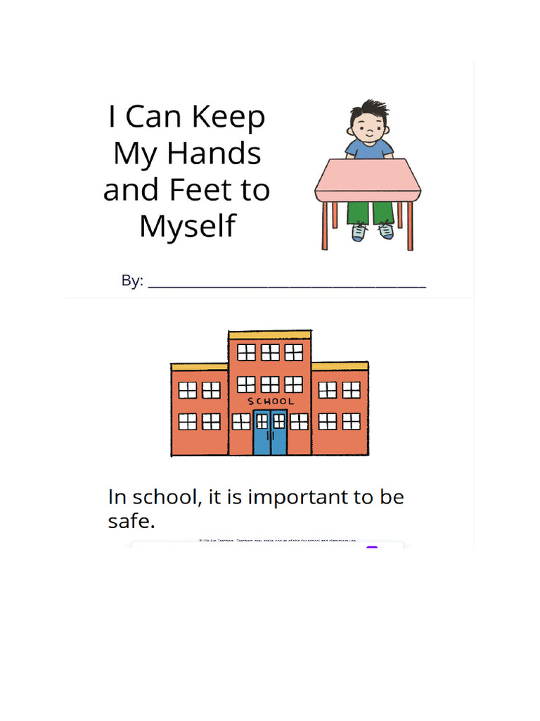 Social Story On Keeping Hands To Yourself | PDF