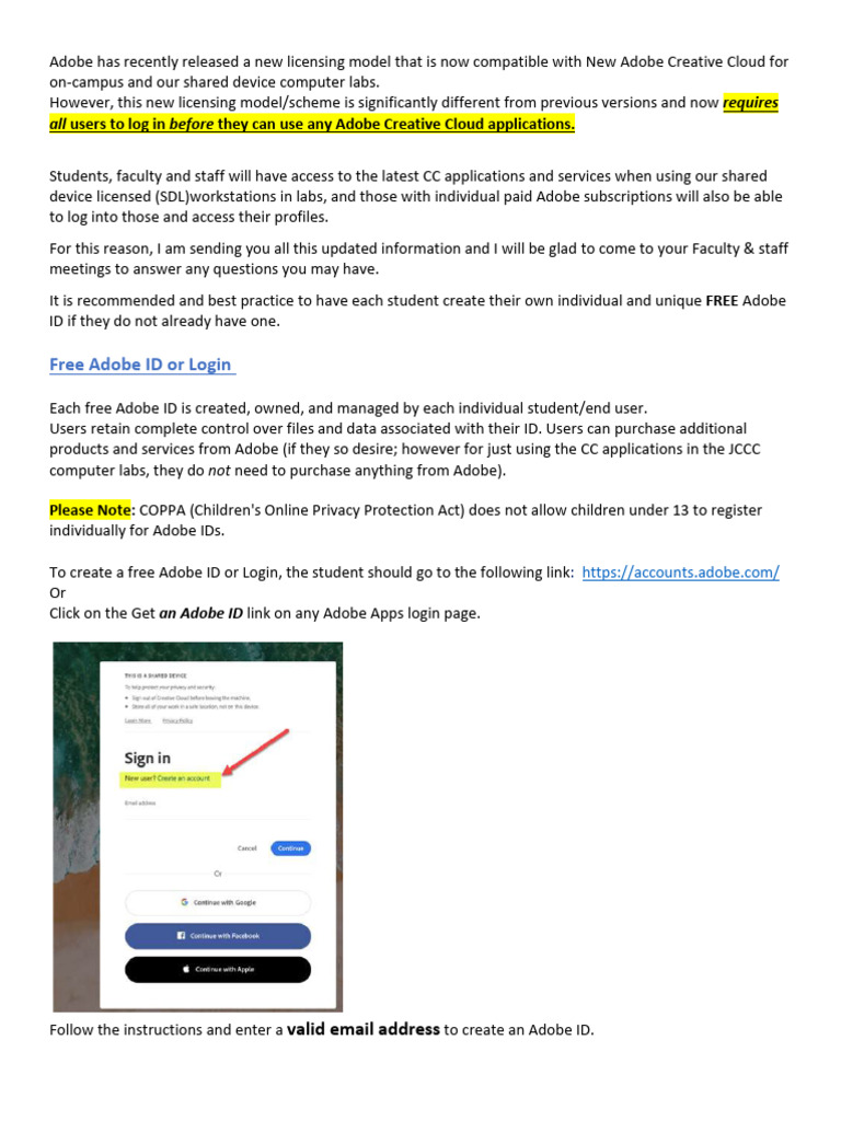 Free Adobe Student ID - Login Instruction | PDF | Cloud Computing ...