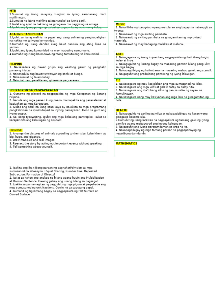 Q3-Performance Task List | PDF